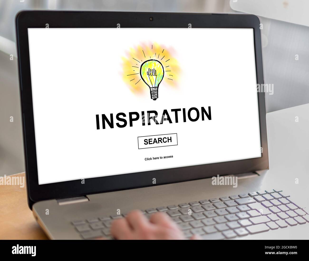 Laptop screen with inspiration concept Stock Photo - Alamy
