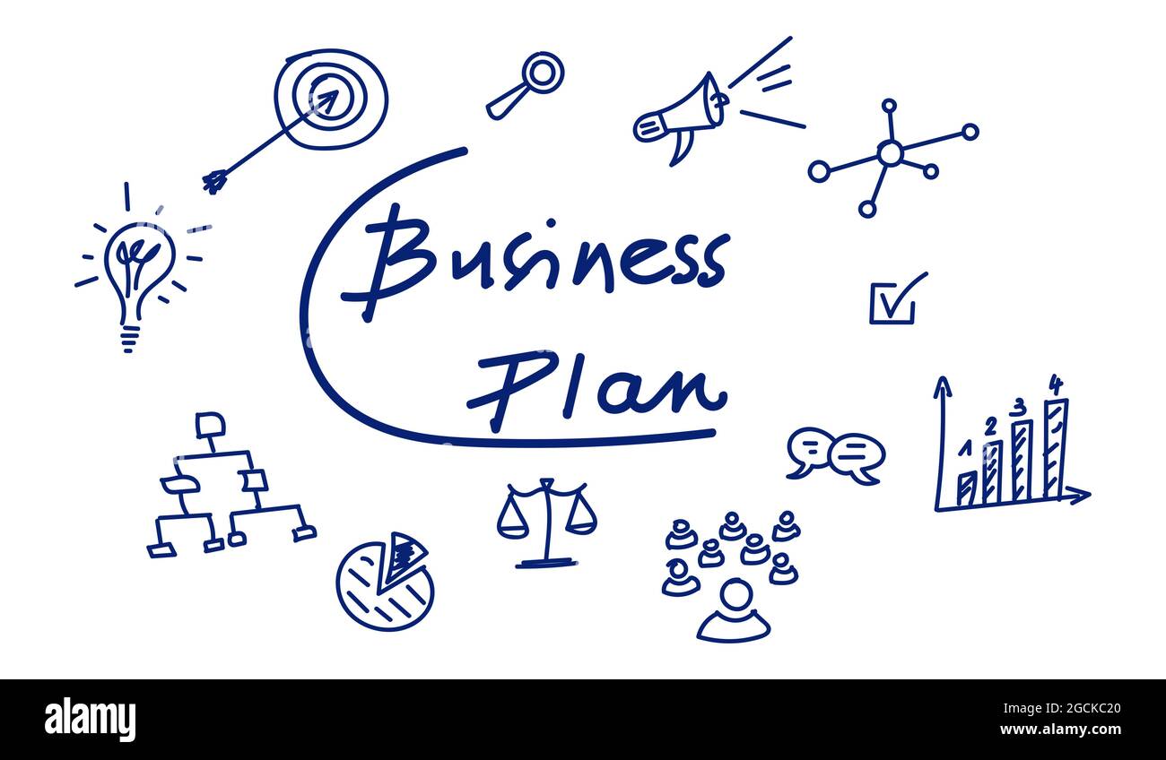 Illustration of a business plan concept Stock Photo - Alamy