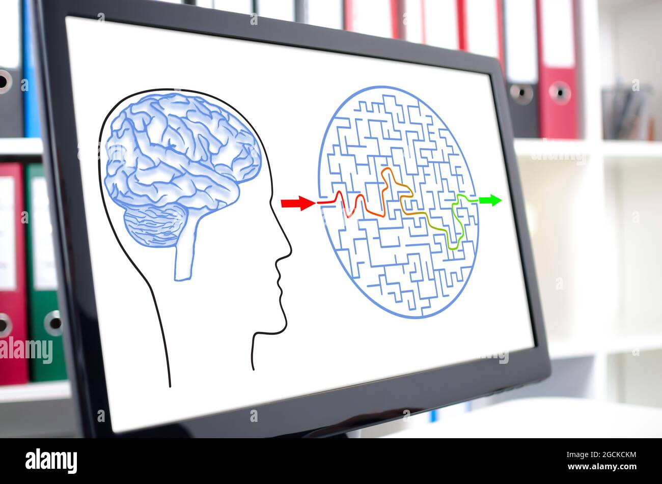 Problem and solution concept shown on a computer screen Stock Photo - Alamy