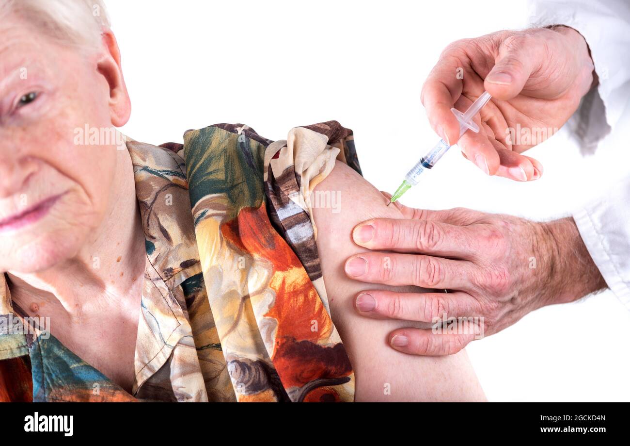 Injection of a vaccine Stock Photo - Alamy