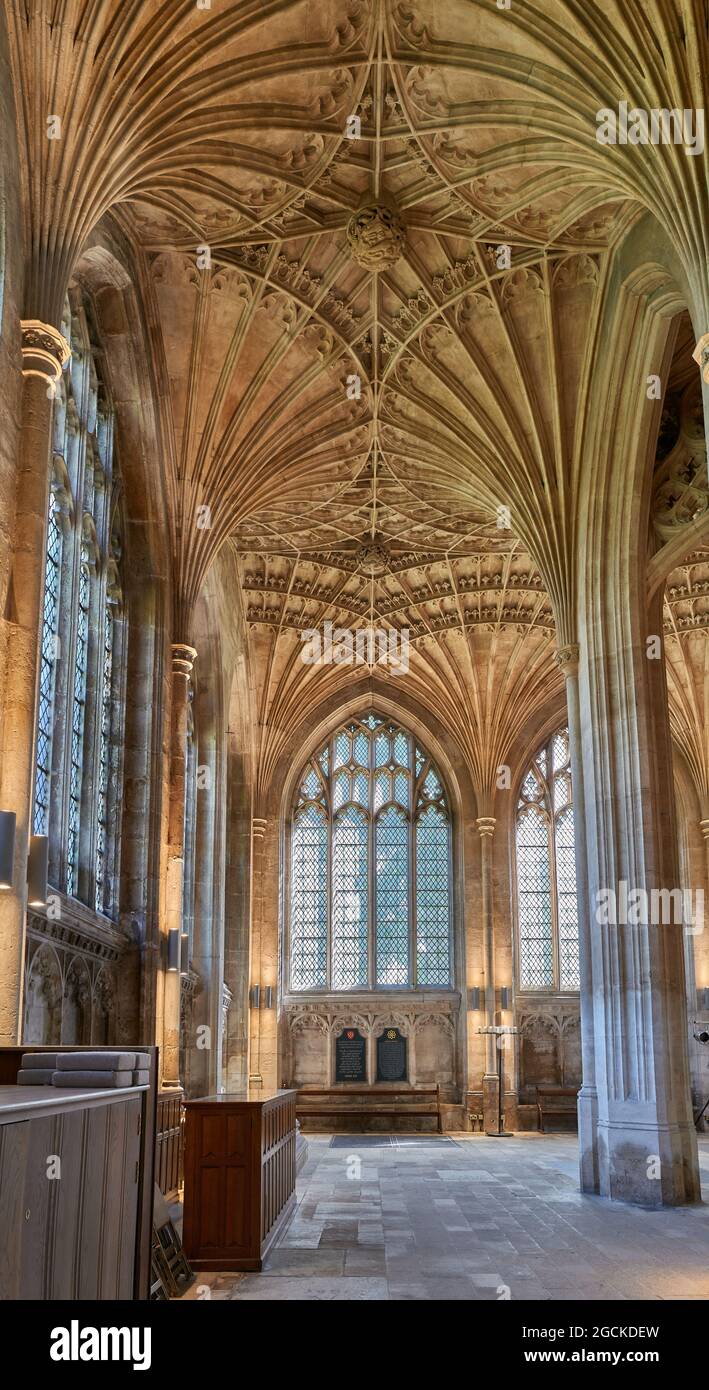 The east end with its stone fan vaulting at the medieval christian ...
