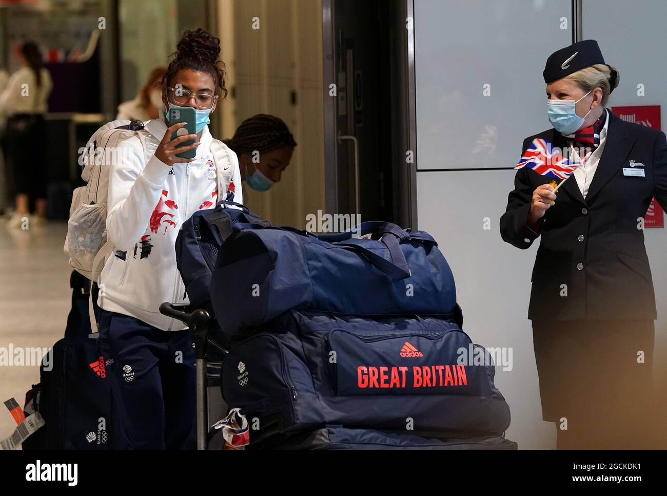Great Britain's Nicole Yeargin arrives at Heathrow Airport, London ...