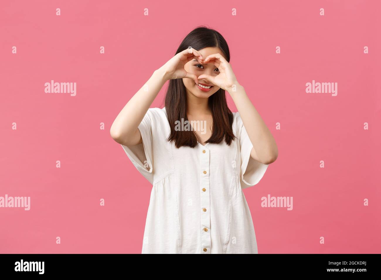 Beauty, people emotions and summer leisure concept. Lovely, romantic ...