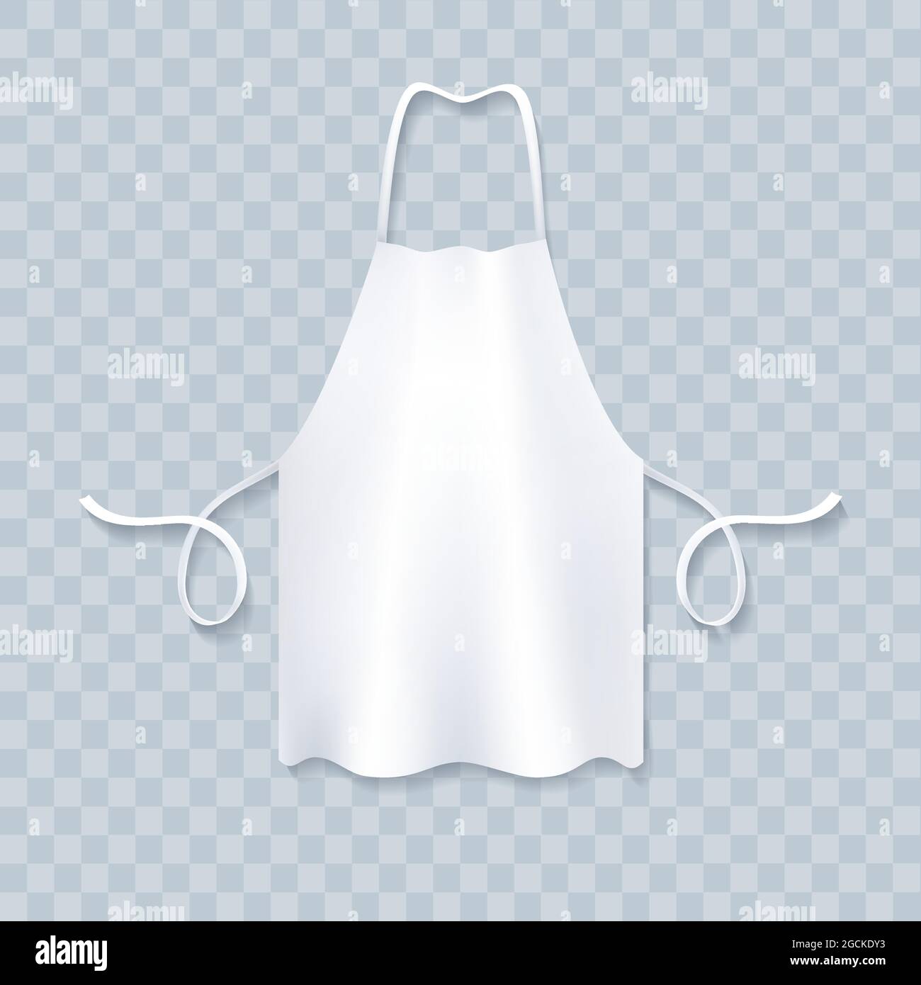 Blank kitchen apron mockup Stock Vector Images - Alamy
