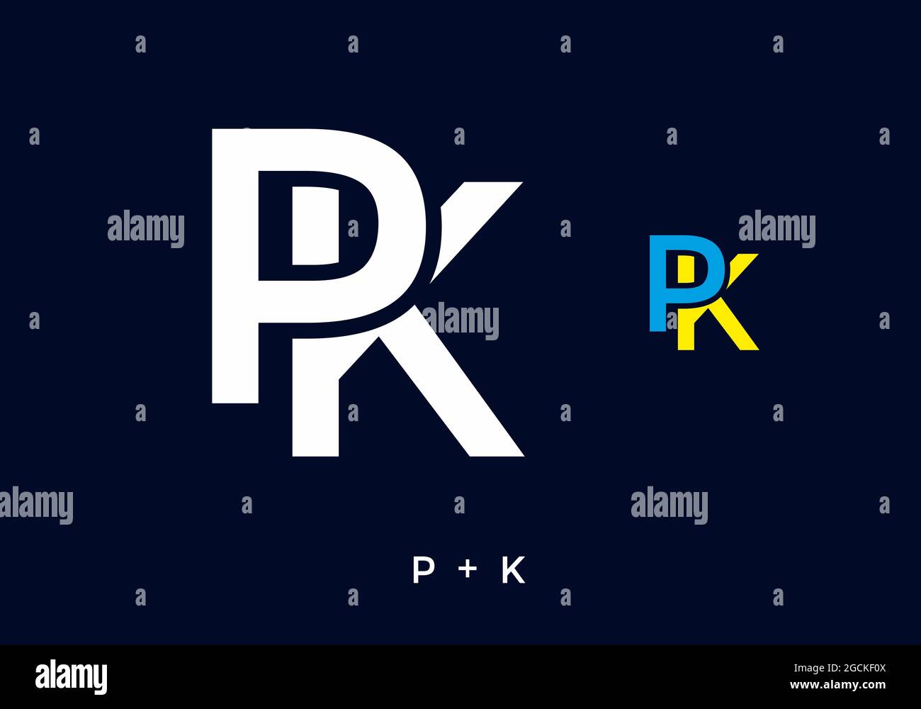 White color of PK initial letter design Stock Vector Image & Art - Alamy