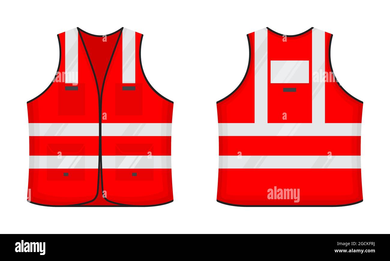 Safety reflective vest icon sign flat style design vector illustration ...