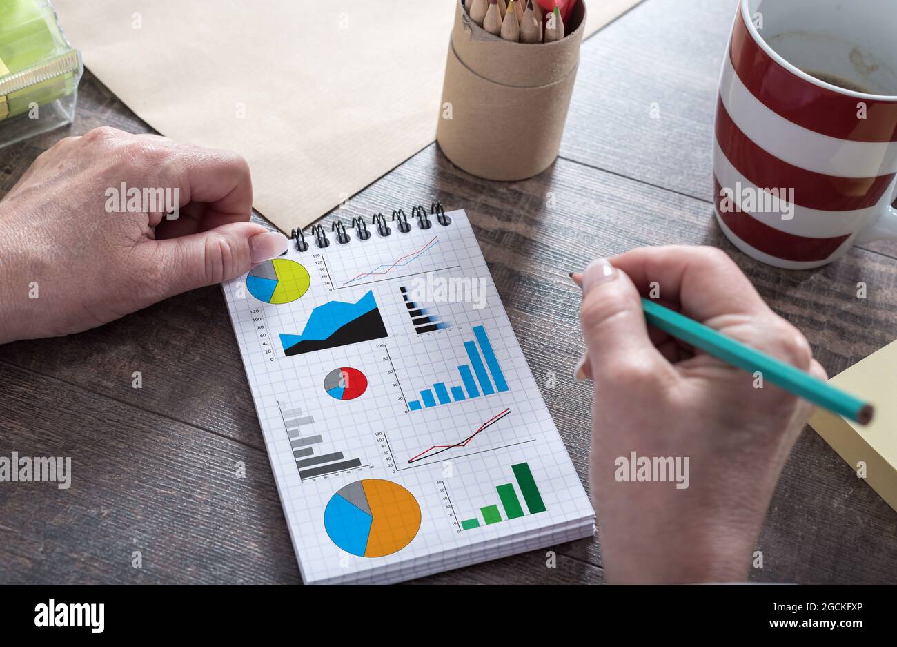 Graphical analysis concept drawn on a notepad Stock Photo - Alamy