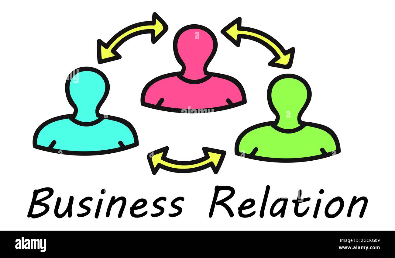 Illustration of a business relation concept Stock Photo - Alamy