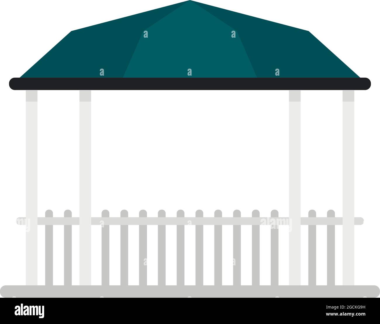 Pavilion gazebo icon. Flat illustration of pavilion gazebo vector icon ...