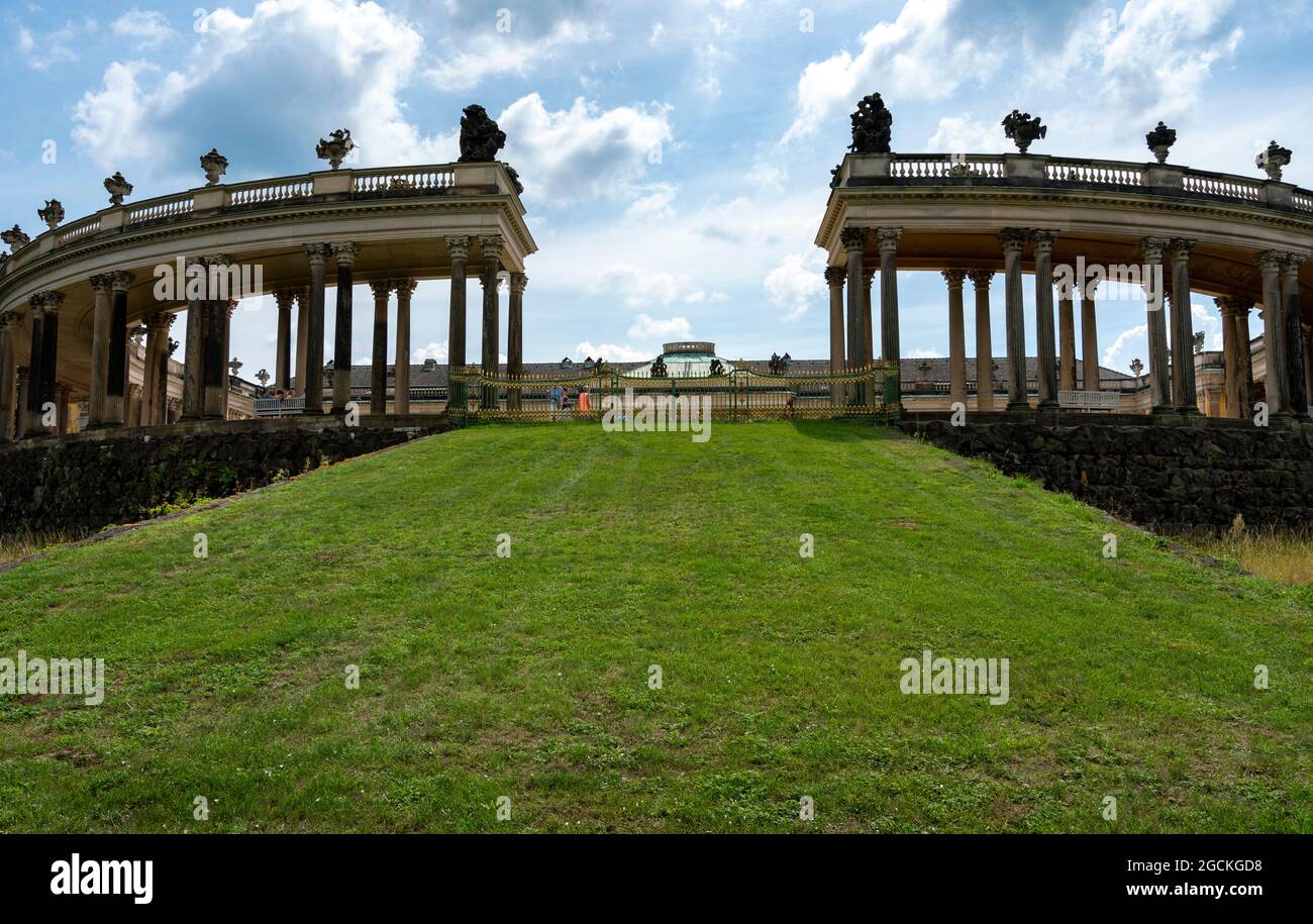 The Palace Gardens With The Sanssouci Palace In Potsdam Stock Photo - Alamy