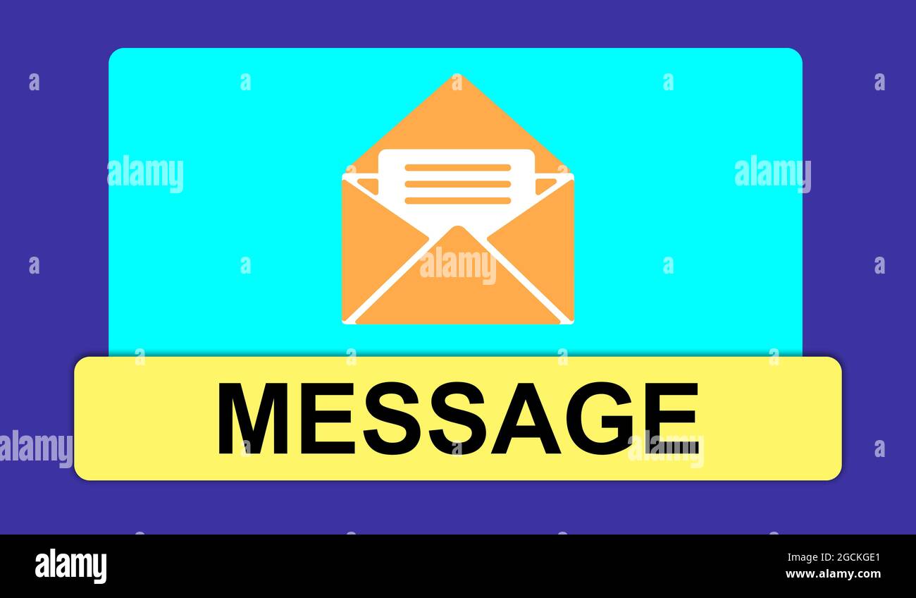 Illustration of a message concept Stock Photo - Alamy