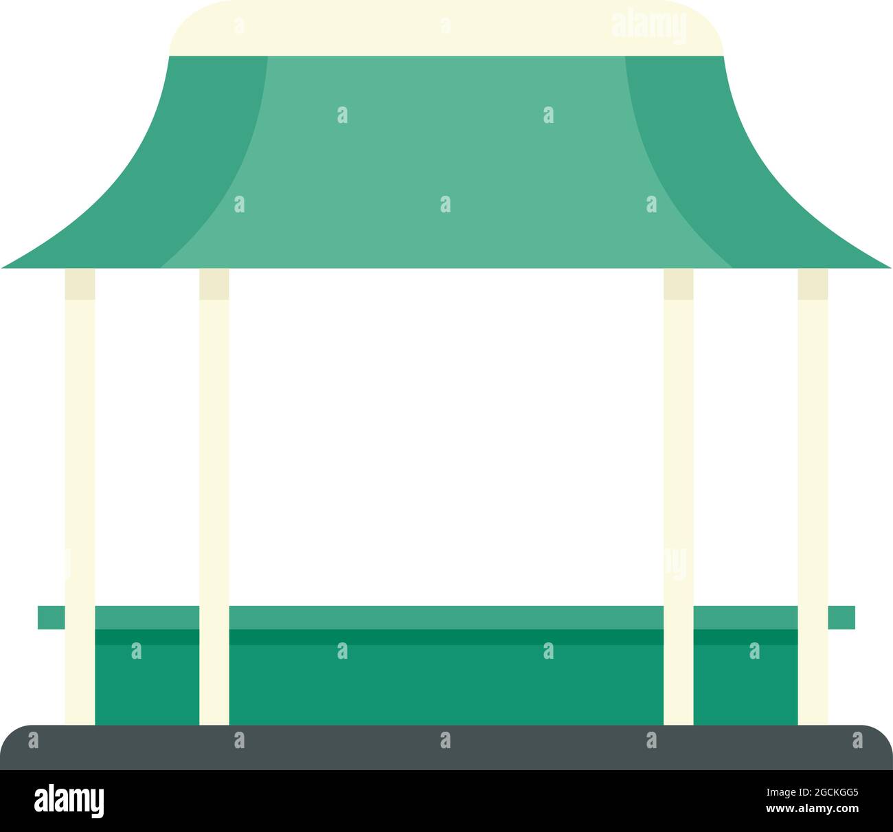 Gazebo icon. Flat illustration of gazebo vector icon isolated on white ...