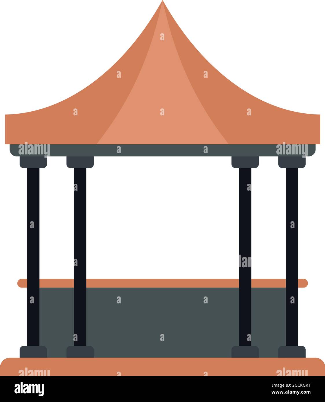 Furniture gazebo icon. Flat illustration of furniture gazebo vector ...