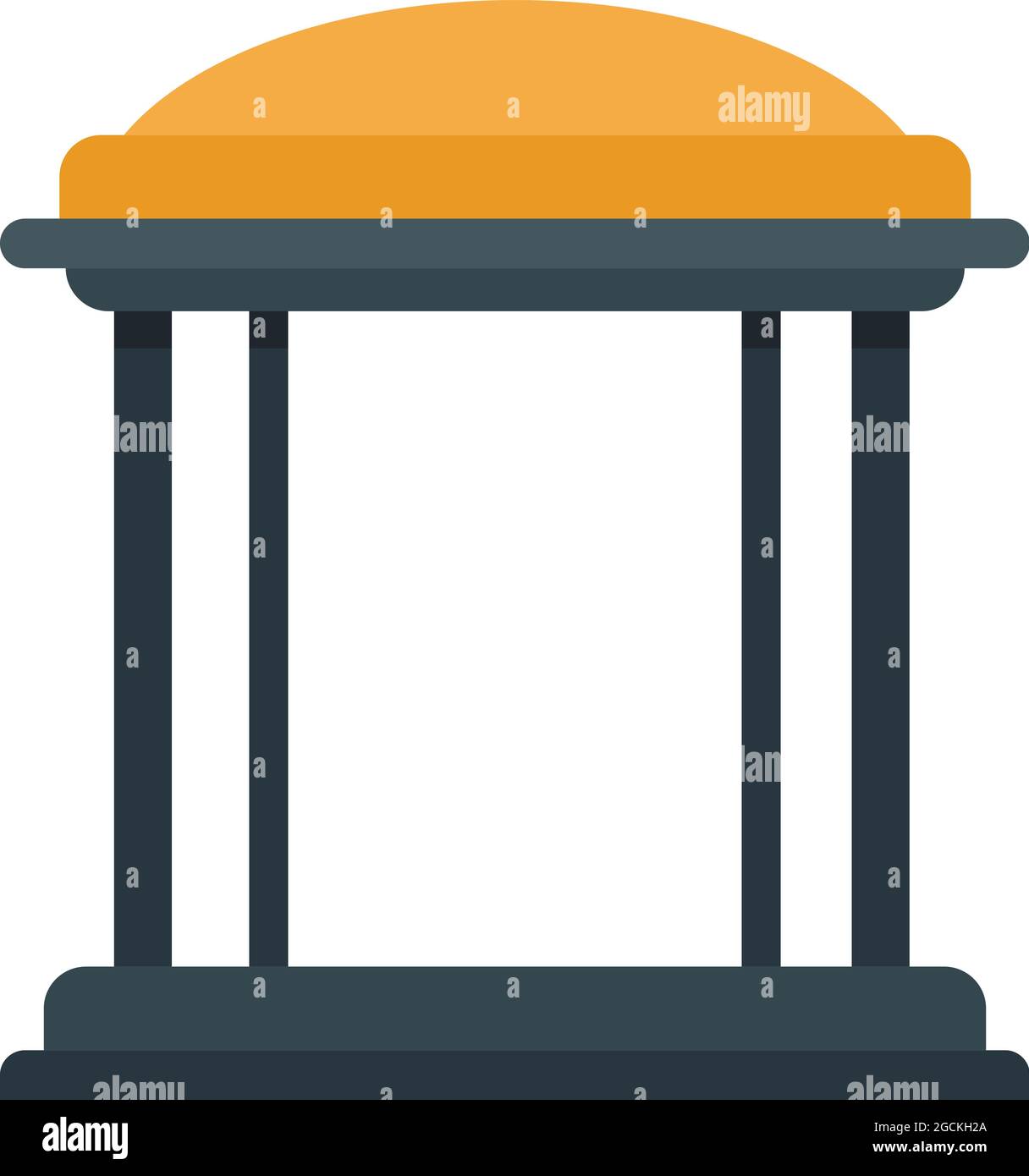 Arch gazebo icon. Flat illustration of arch gazebo vector icon isolated ...
