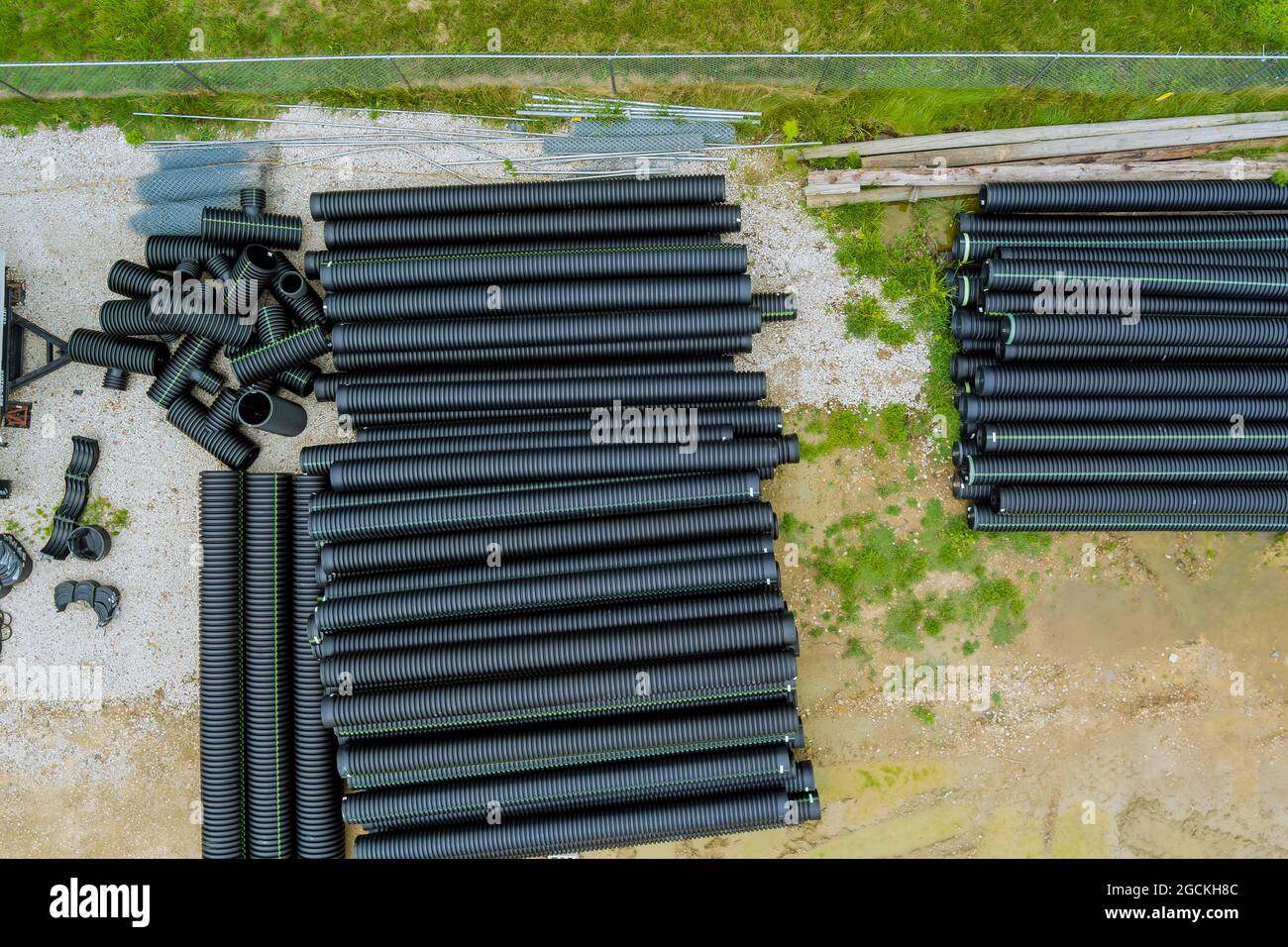 Polyethylene on plastic main black pipes for a water supply system for ...