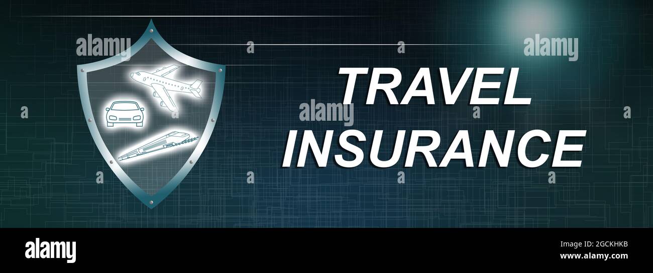 Illustration of a travel insurance concept Stock Photo - Alamy