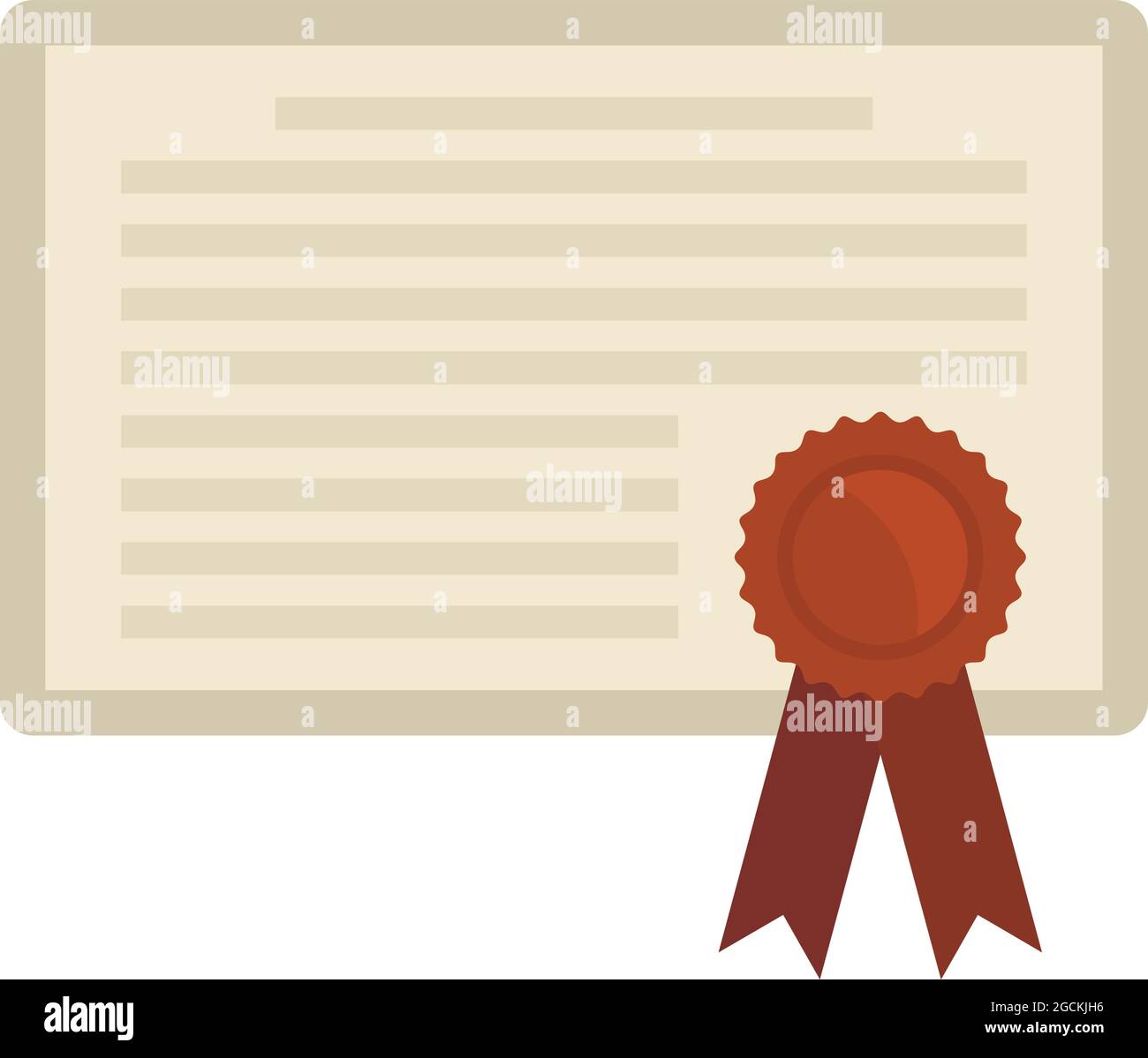 Internship graduation diploma icon. Flat illustration of internship ...