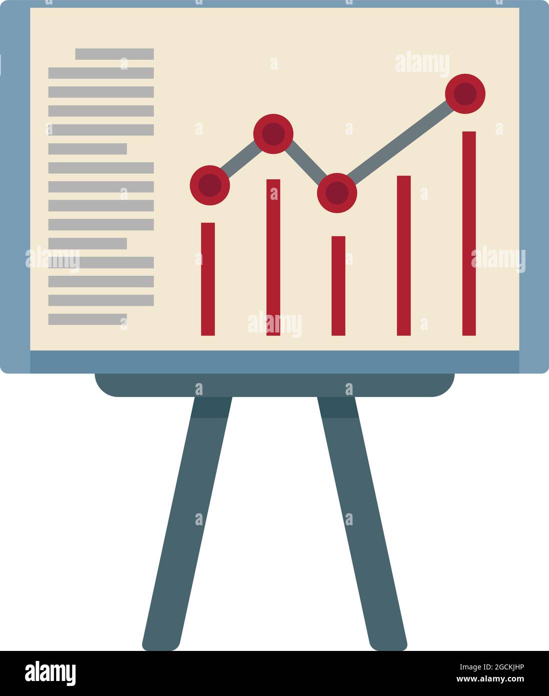 Internship banner graph icon. Flat illustration of internship banner ...