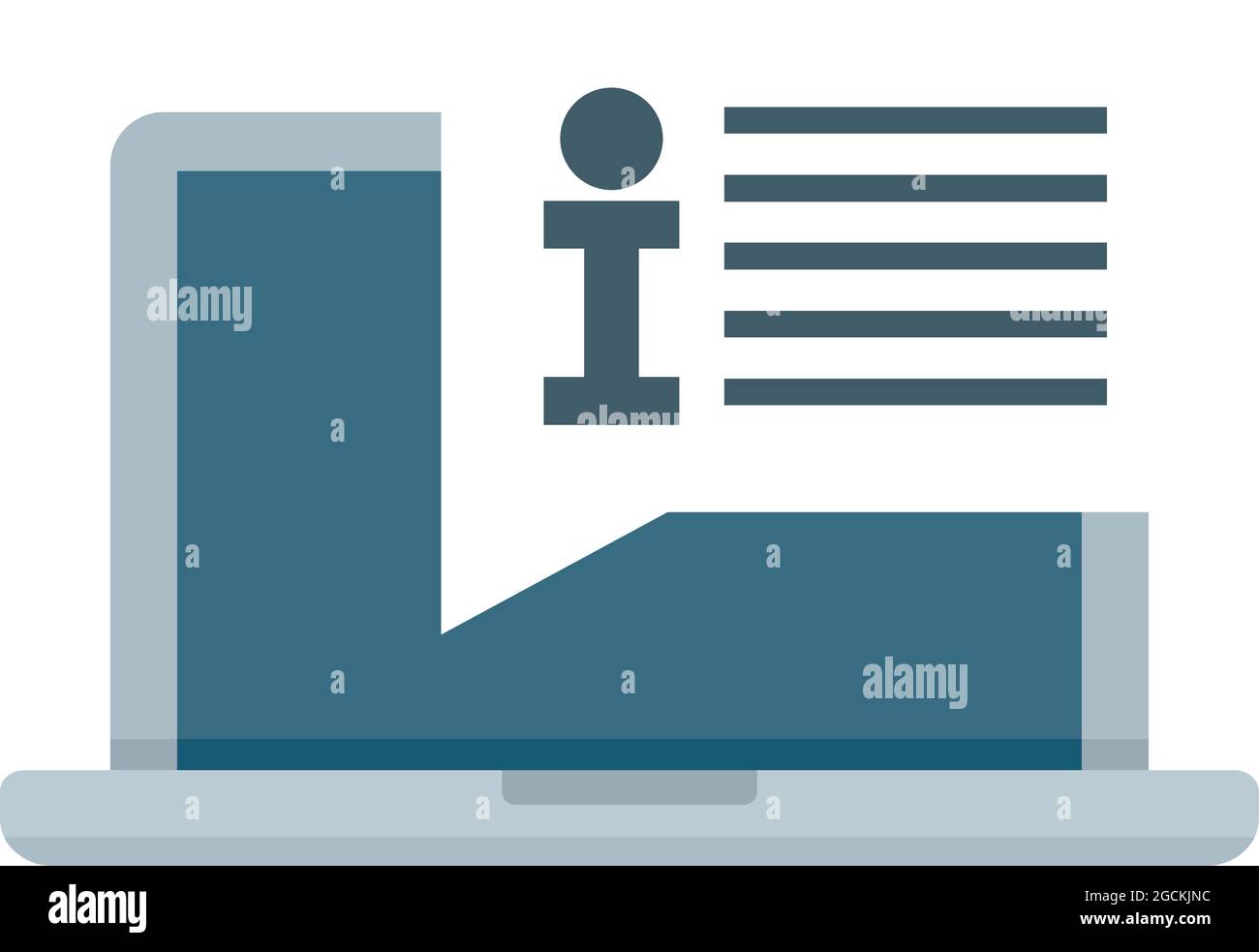 Internship laptop info icon. Flat illustration of internship laptop ...