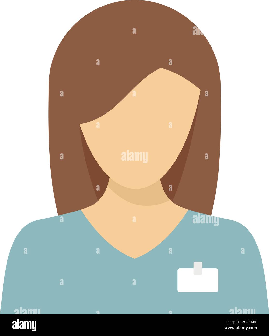 Woman gynecologist icon. Flat illustration of woman gynecologist vector ...