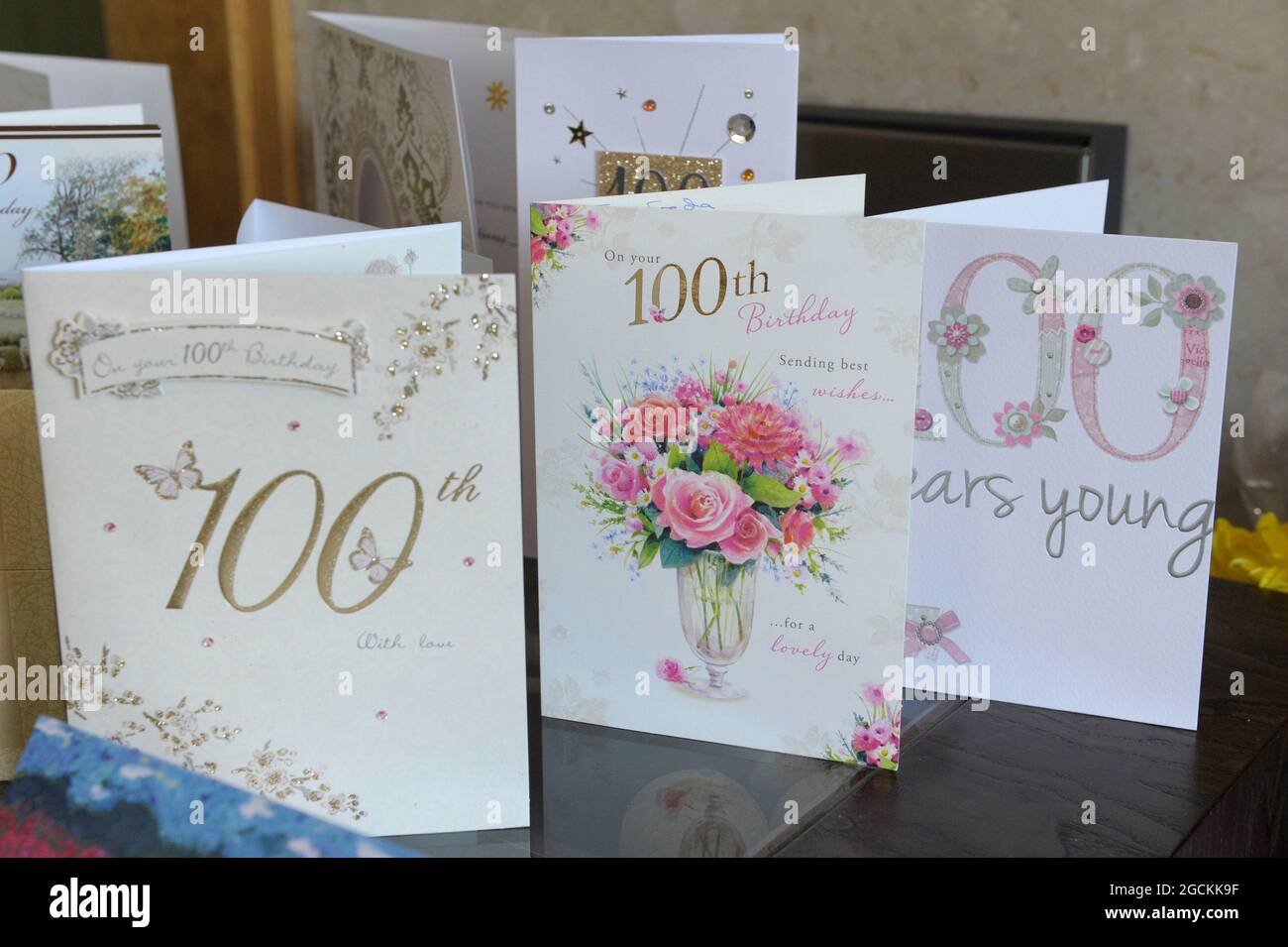 100th Birthday items Stock Photo - Alamy