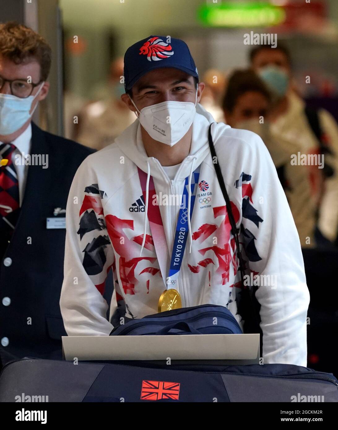 Great Britain's Joe Choong arrives at Heathrow Airport, London ...