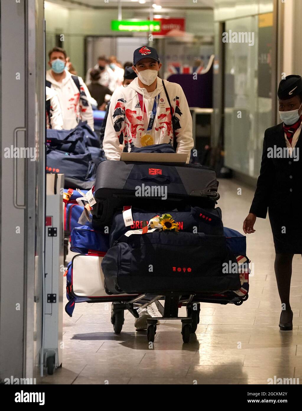 Great Britain's Joe Choong arrives at Heathrow Airport, London ...