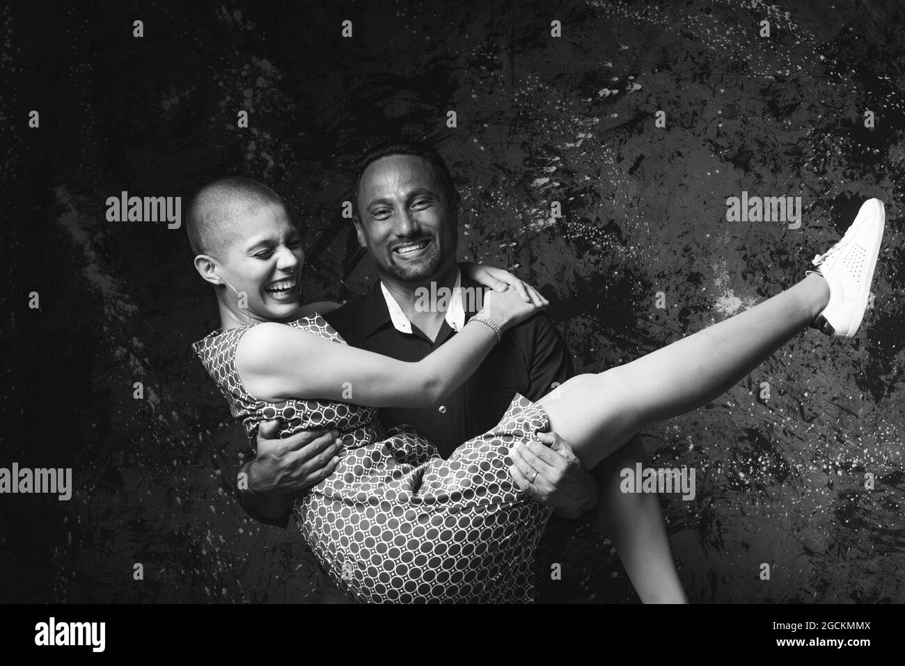 Happy black man having fun Black and White Stock Photos & Images - Alamy