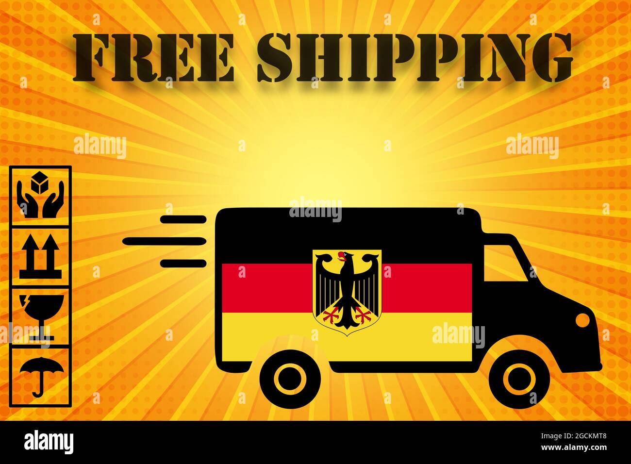 Germany Logistics Concept. black Commercial Industrial Cargo Delivery ...