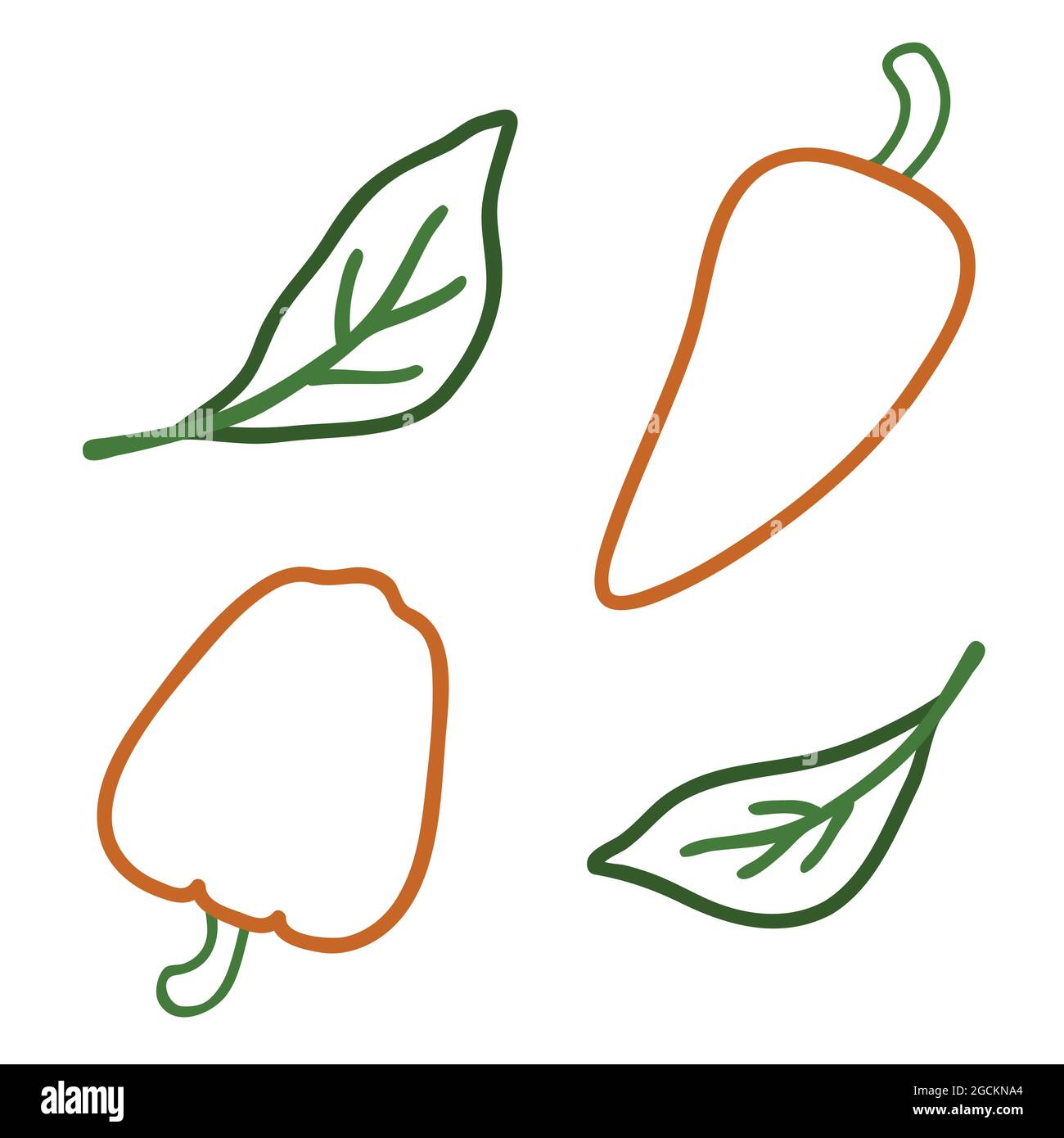 Outline pepper - vector illustration Stock Vector Image & Art - Alamy