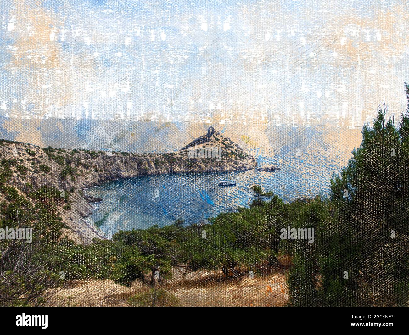 Famous place in the vicinity of the village of Nov?y Svet. Cape Kapchik ...