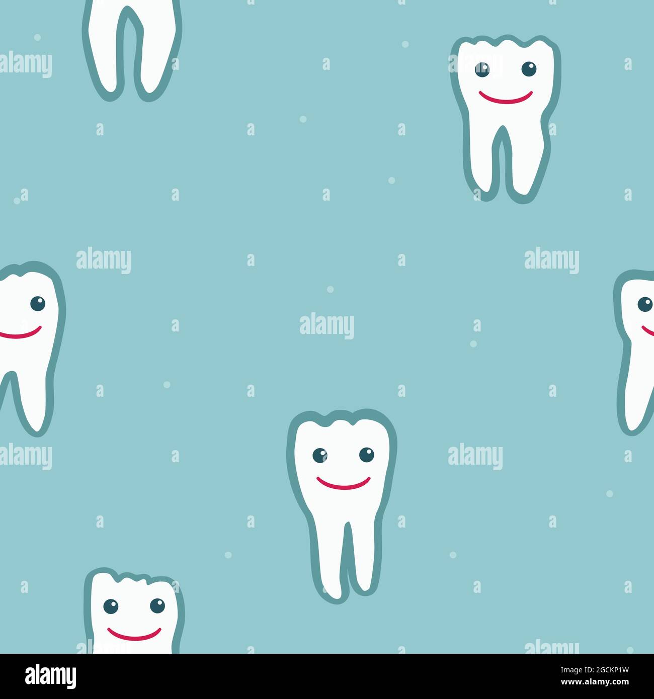 Smiling tooth characters - vector background Stock Vector Image & Art ...