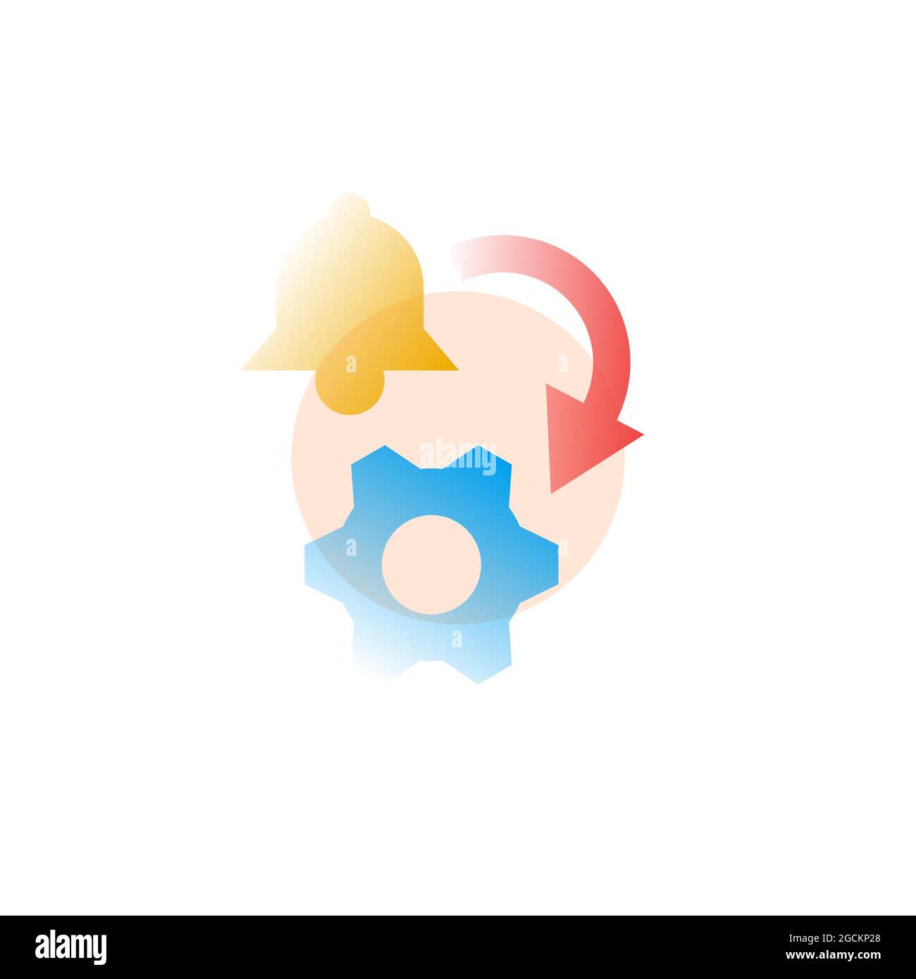Update. Vector icon in gradient style. Editable illustration Stock ...