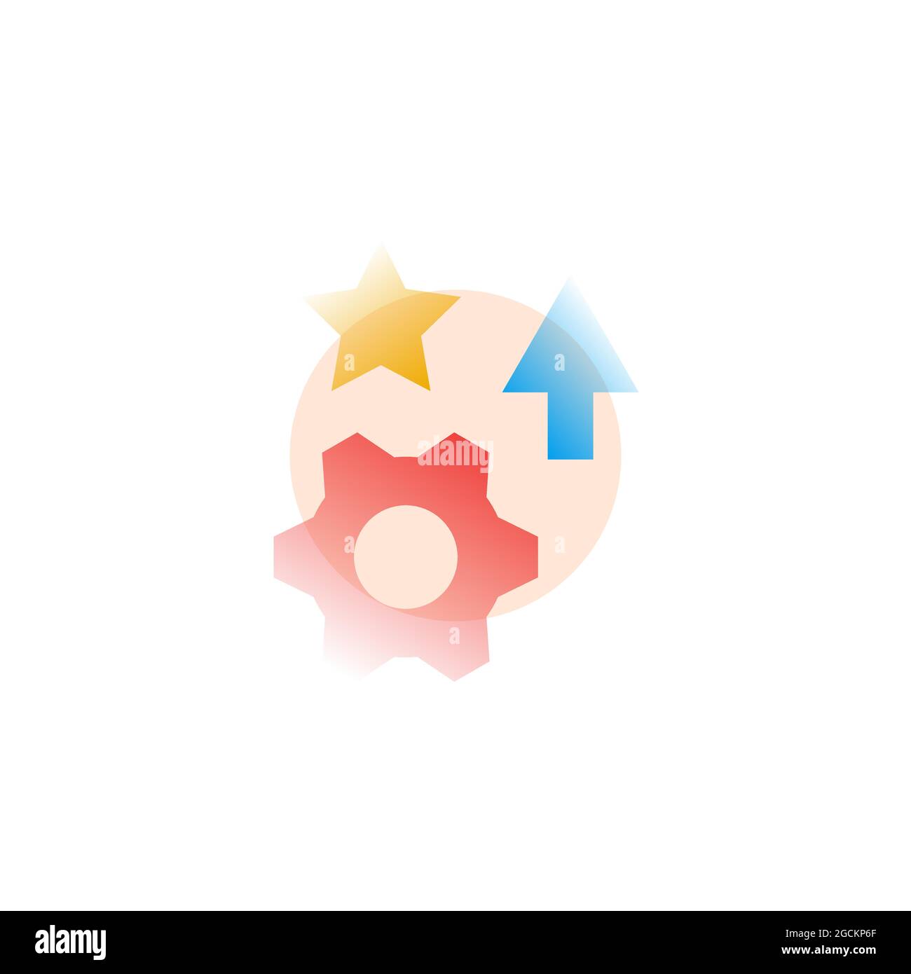 Upgrade. Vector icon in gradient style. Editable illustration Stock ...