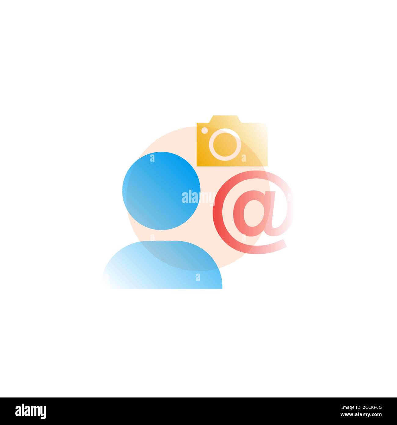 Username. Vector icon in gradient style. Editable illustration Stock ...