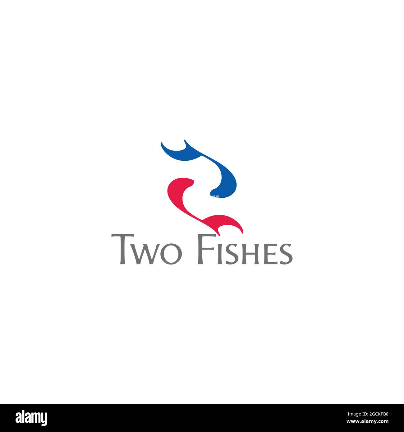 colorful two fishes swim symbol logo vector Stock Vector Image & Art ...