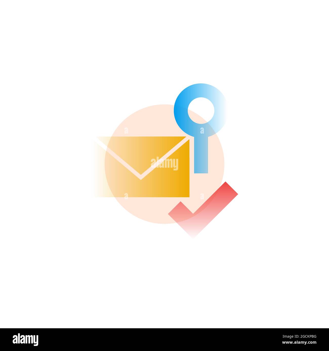 Verification. Vector icon in gradient style. Editable illustration ...