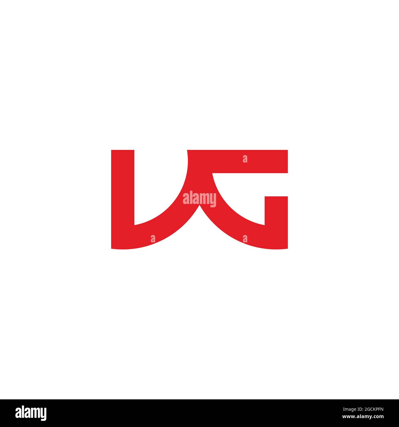 letter vg simple geometric link line logo vector Stock Vector Image ...