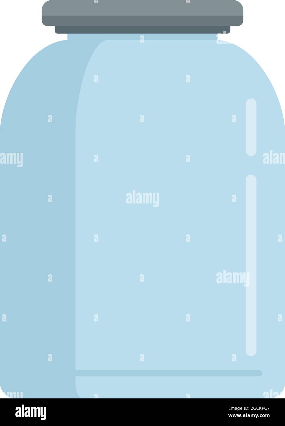 Storage glass jar icon. Flat illustration of storage glass jar vector ...