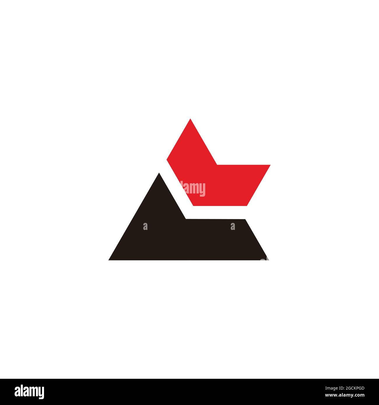 triangle enter arrow geometric logo vector Stock Vector Image & Art - Alamy
