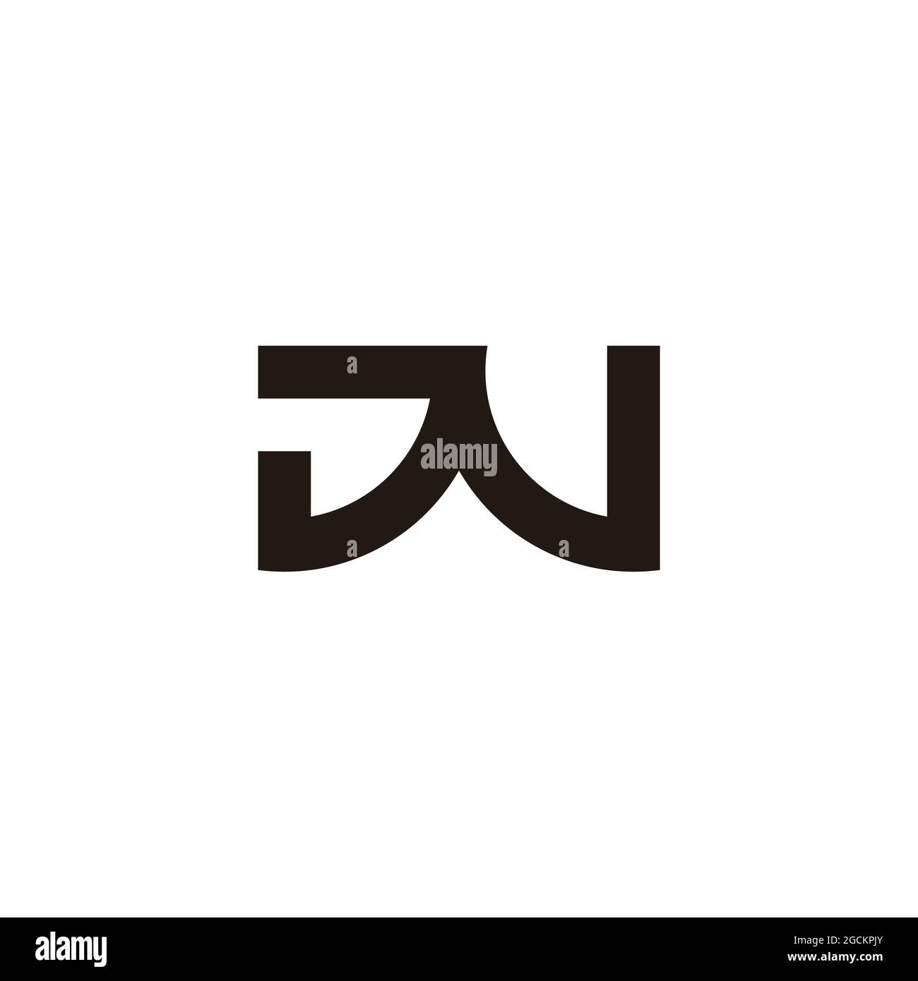 letter dw simple geometric link line logo vector Stock Vector Image ...