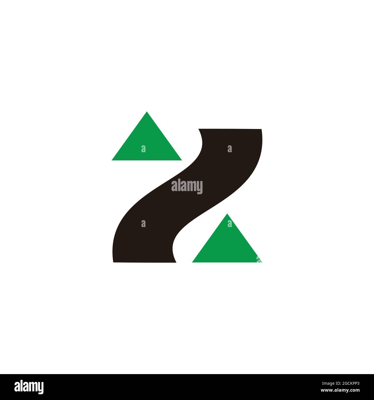 triangle mountain road street symbol icon vector Stock Vector Image ...