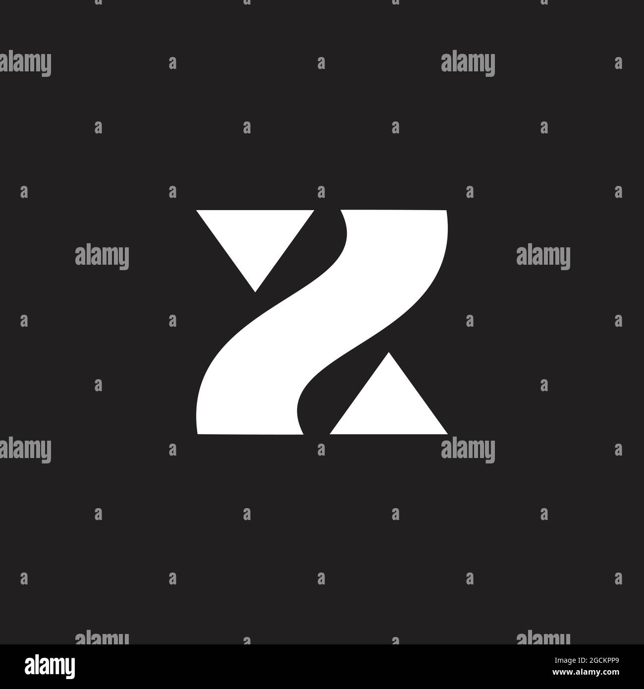 letter z simple geometric triangle logo vector Stock Vector Image & Art ...