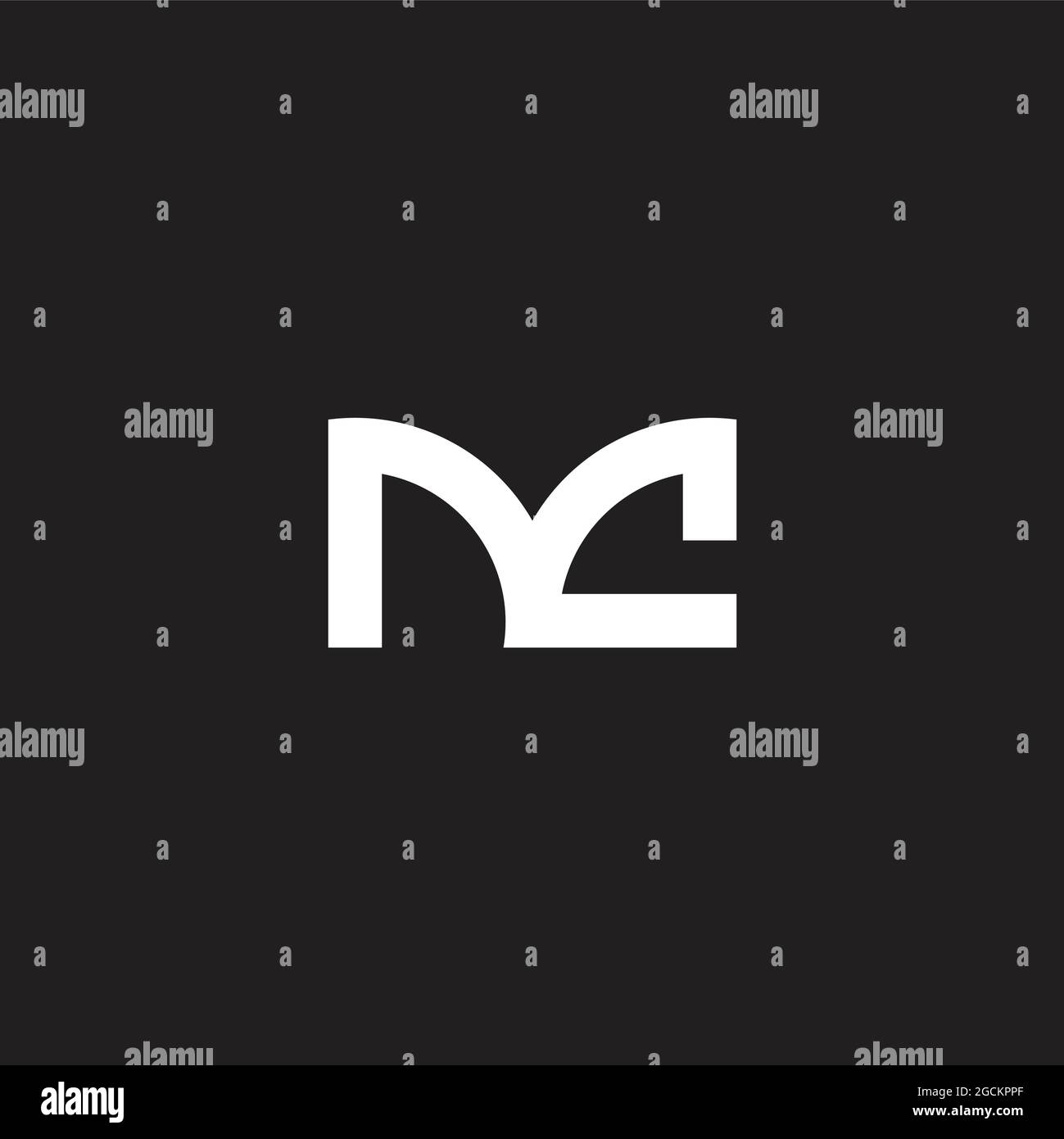 abstract letter mc simple linked geometric logo vector Stock Vector ...