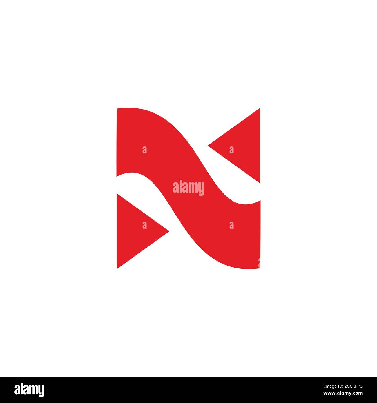 letter n simple geometric triangle logo vector Stock Vector Image & Art ...