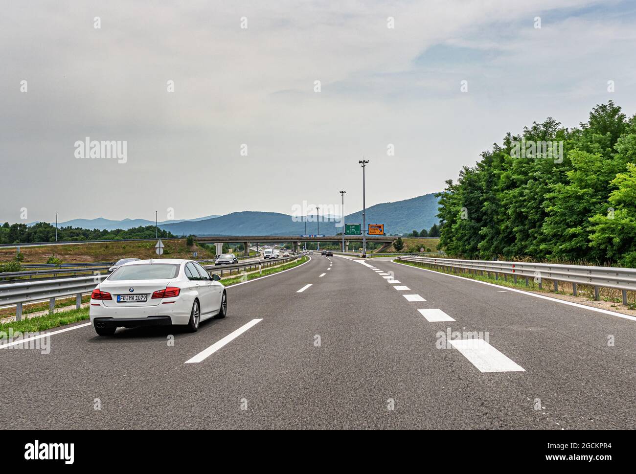 Cars are driving on the expressway or autobahn Stock Photo - Alamy