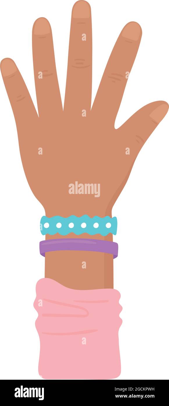 hand wearing bracelet Stock Vector Image & Art - Alamy