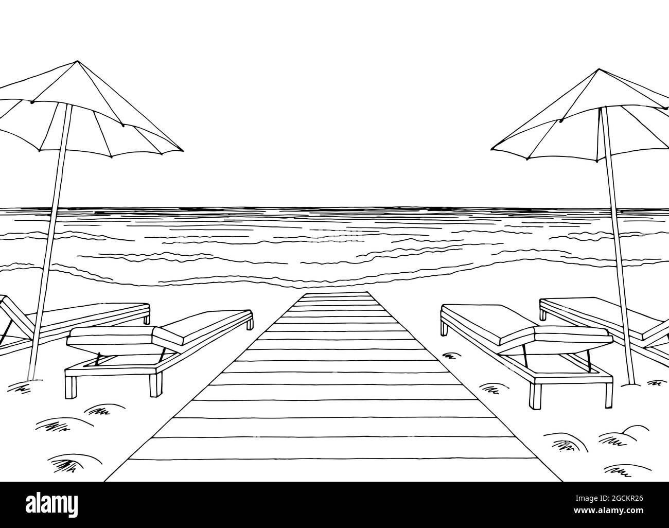 Coastline and coast path and beach Stock Vector Images - Alamy