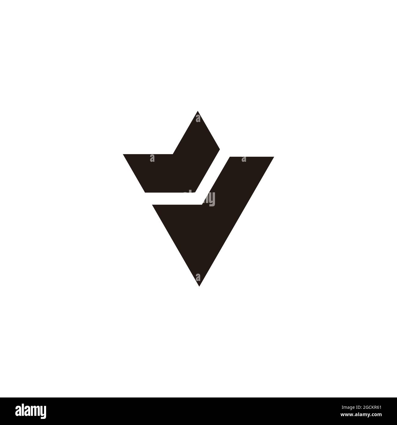 letter v geometric polygon logo vector Stock Vector Image & Art - Alamy
