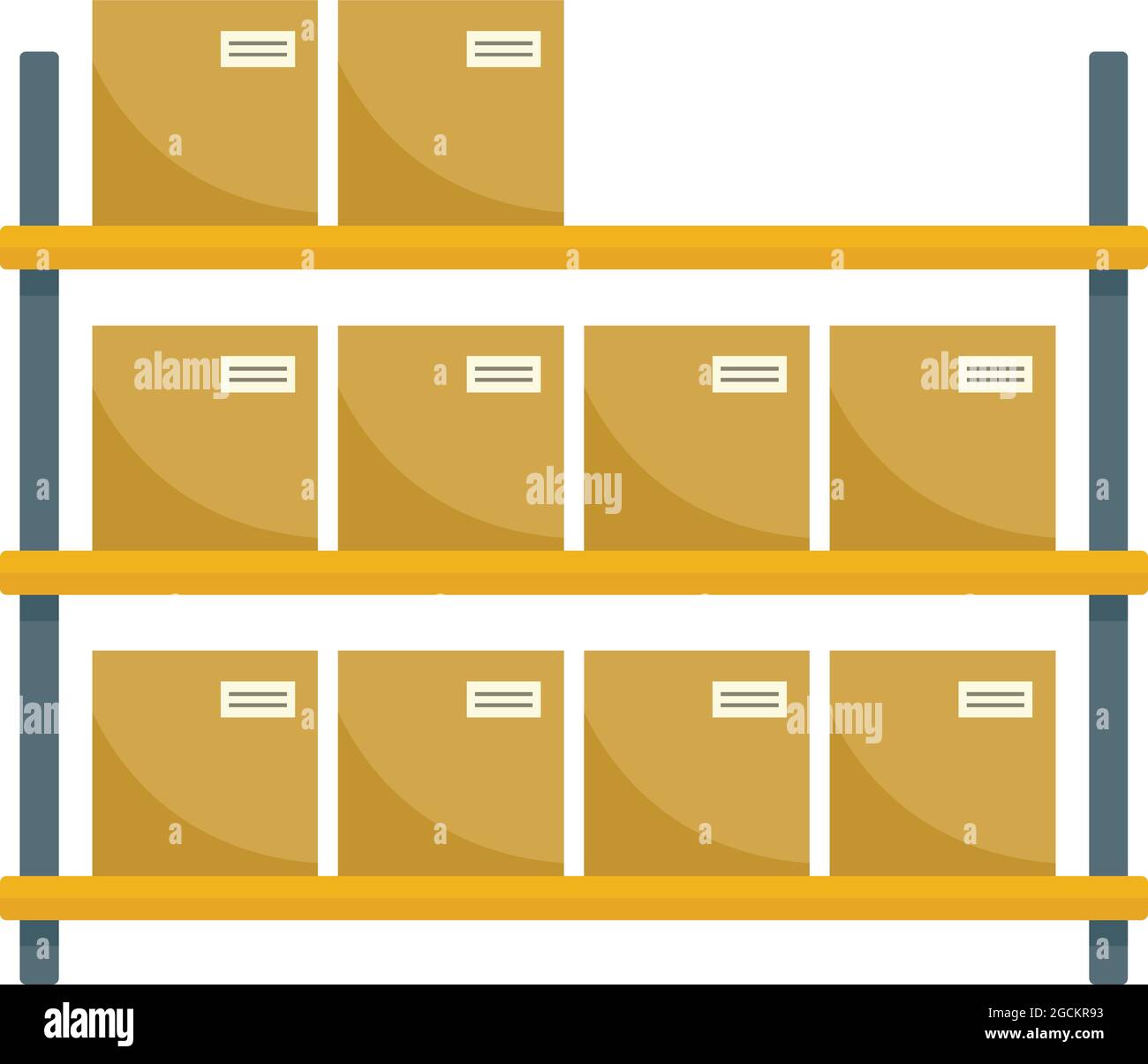 Storage parcel rack icon. Flat illustration of storage parcel rack ...